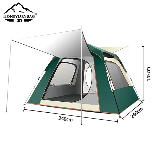 Quadrilateral Camping Tent with Flaps | HoneyDryBag