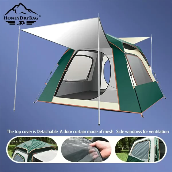 Quadrilateral Camping Tent with Flaps | HoneyDryBag